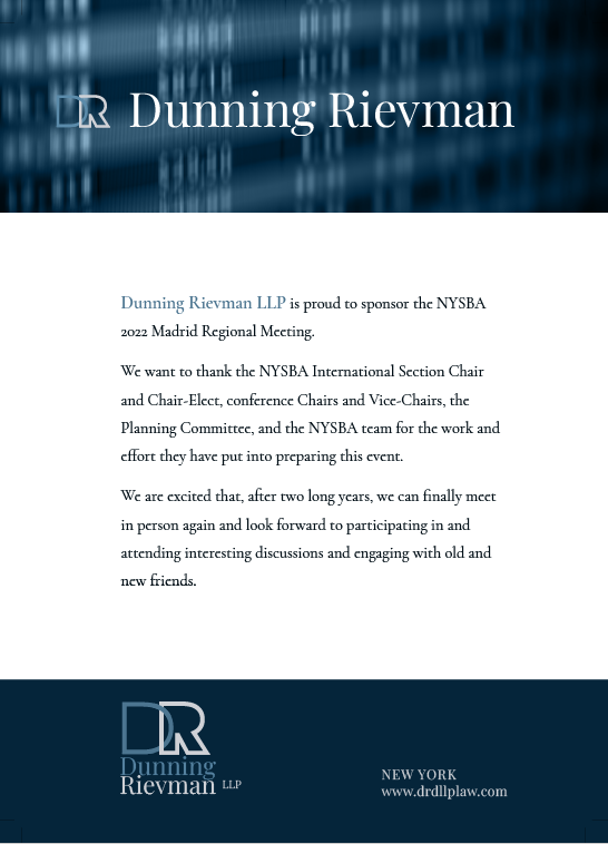 Dunning Vallejo Participates in the NYSBA International Section 2022 ...